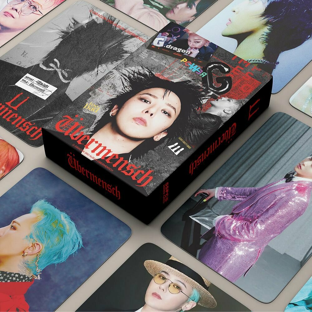 Kpop Карты G-DRAGON LOMO 55 шт. G-DRAGON альбом ubermensch Kарточки BIGBANG ubermensch Плакат Набор Kарточек