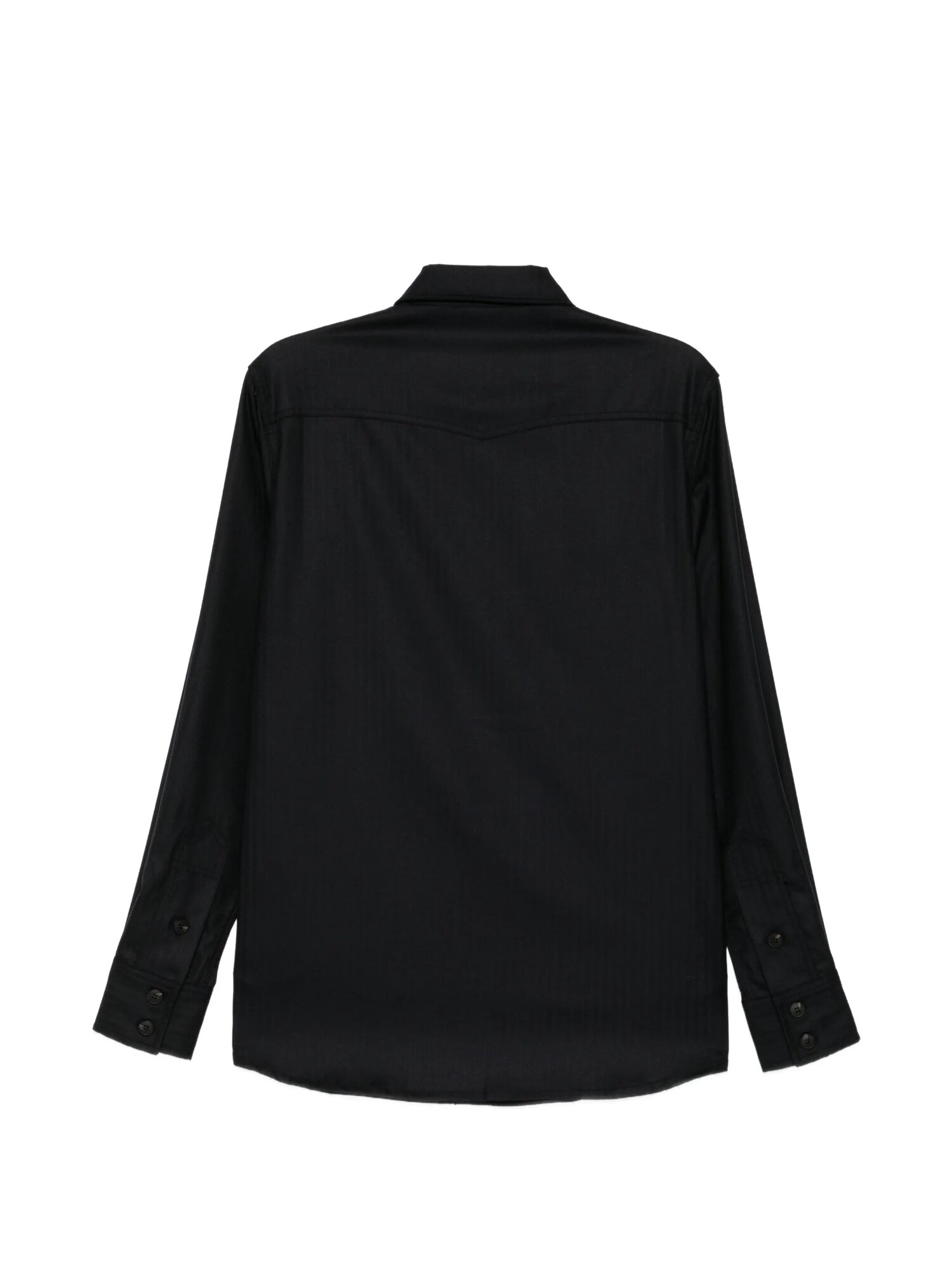 Рубашка QASIMI Wool zip shirt, размер 50, black / black — фото 1