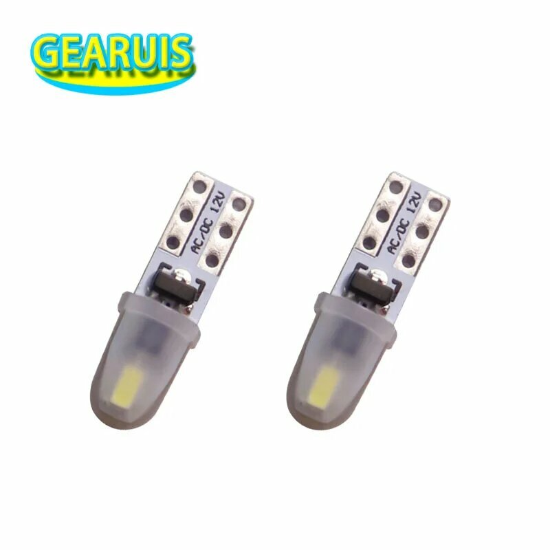 100 шт. T5 LED 12V Желтый, 2 SMD 3014