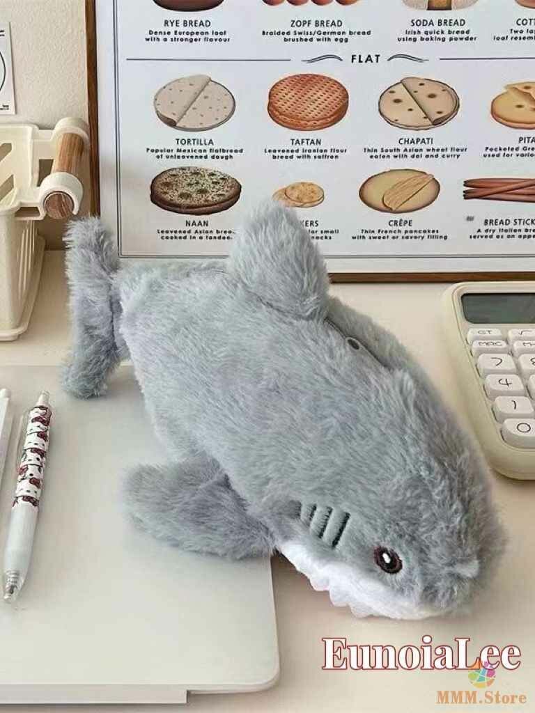 EunoiaLee школьный пенал для девочек, подходит для карандашей и кистей, shark Кукольная сумка.