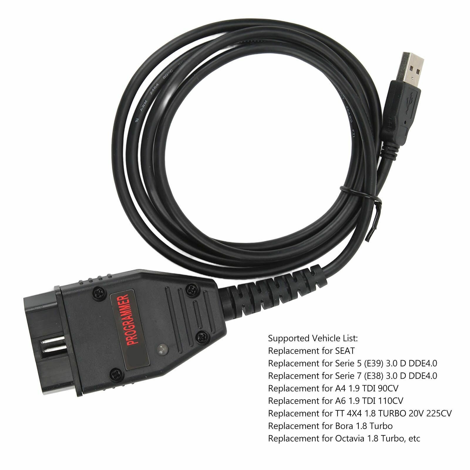 Диагностический кабель OBD2 USB для прошивки ЭБУ EOBD, многофункциональный адаптер для чип-тюнинга и диагностики