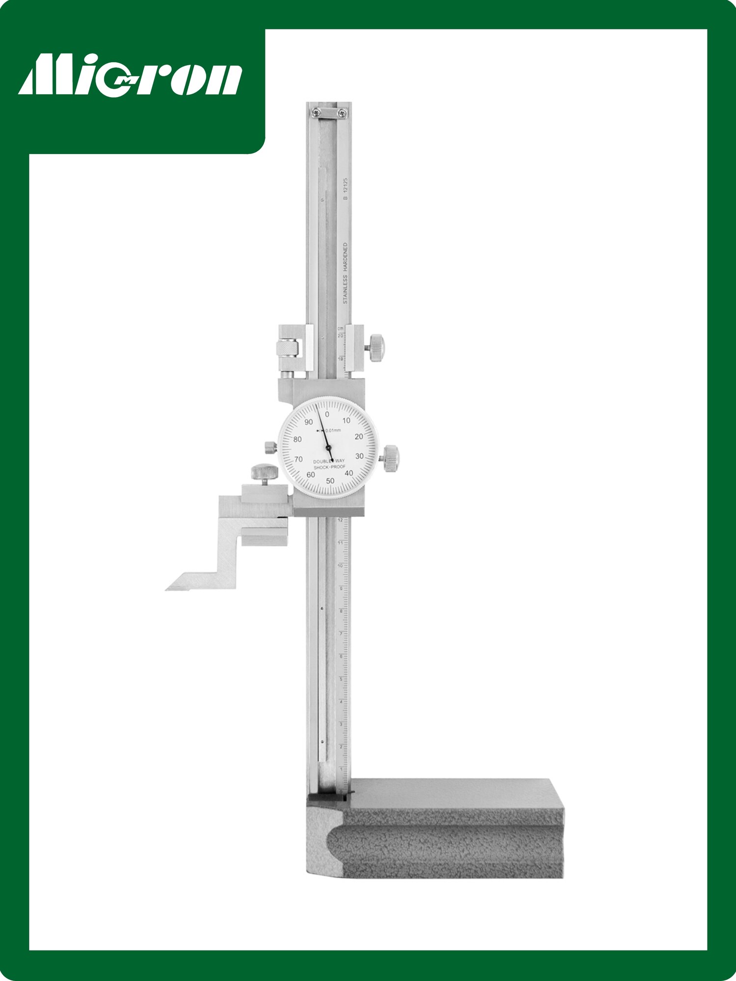 Штангенрейсмас Micron ШРК- 200 0,01 с отсчетом по круговой шкале (грси № 92447-24)