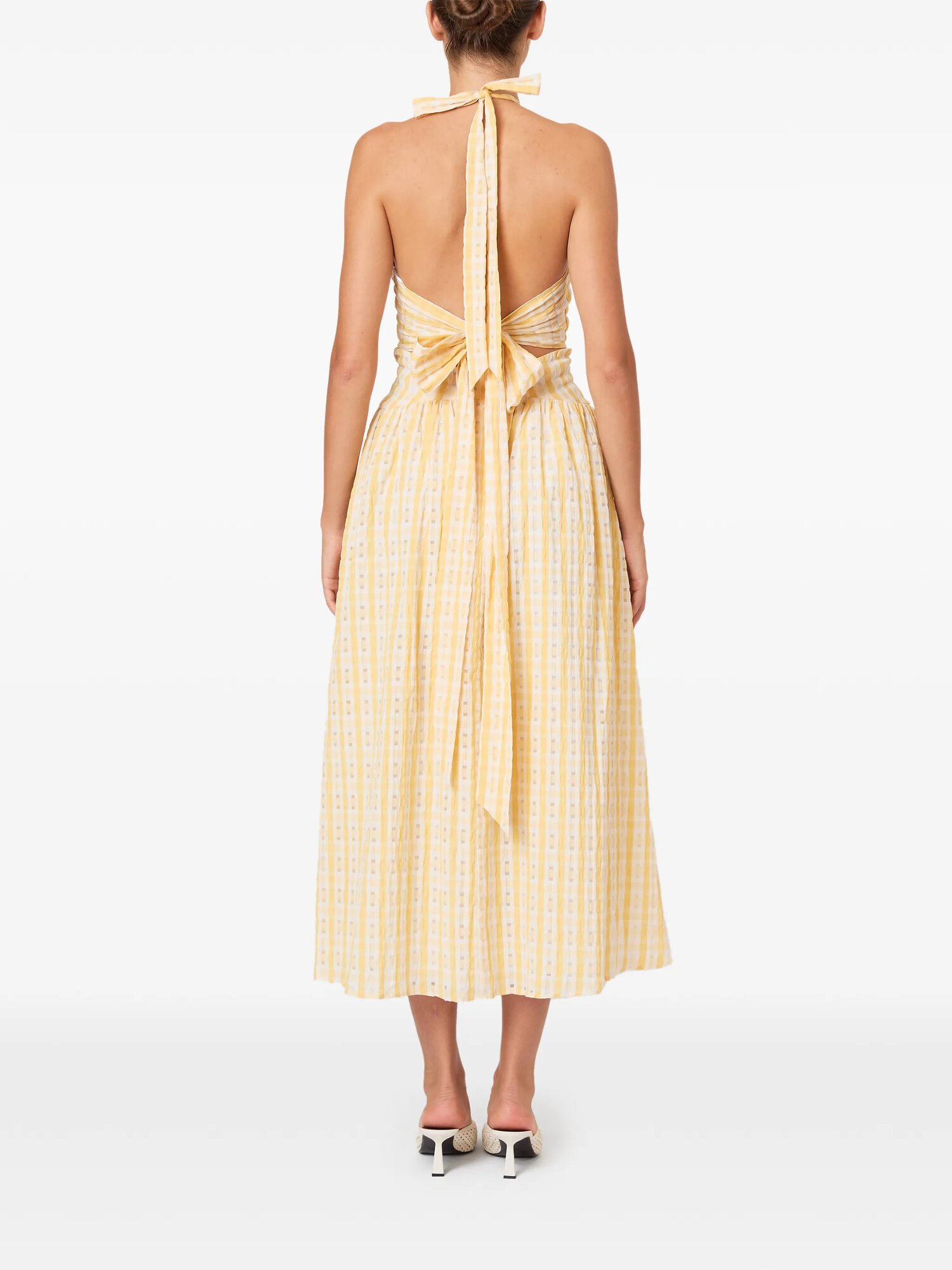 Платье Rosie Assoulin Halter check midi dress, размер 10 — фото 1