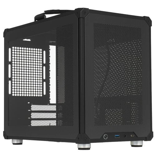 Корпус без блока питания Case JONSBO C6 MAX Handle, Mini-Tower, TG, no fan, 1xUSB-A 3.0 + 1xUSB-C 3.