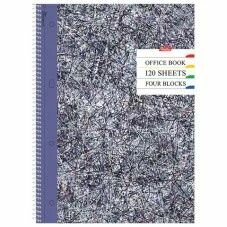 Тетрадь А4 на спирали "Colored thread" 120 л. в клетку с разделителями 18690 Твердая обложка "Hatber"