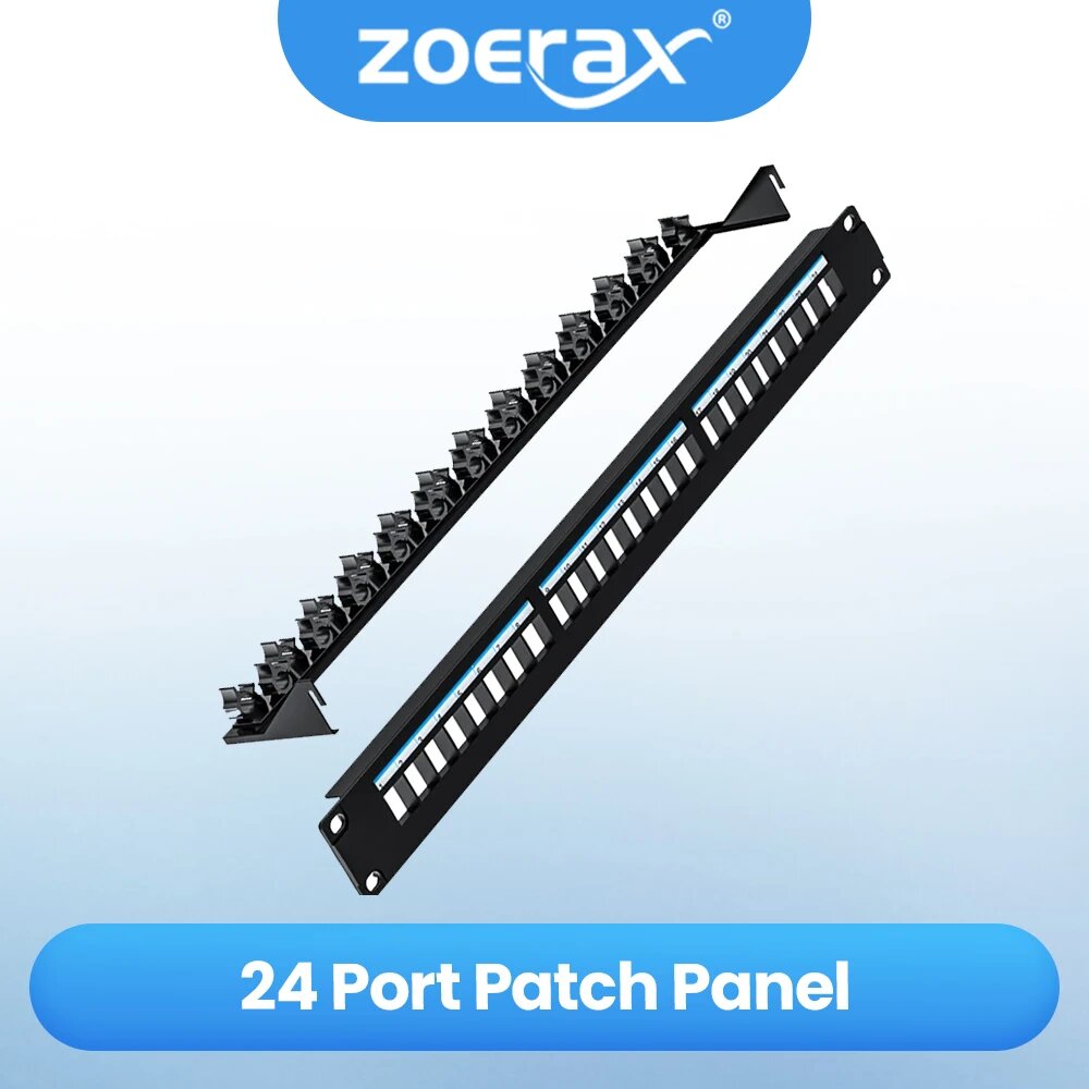 ZOERAX 24-портовая пустая патч-панель UTP/STP