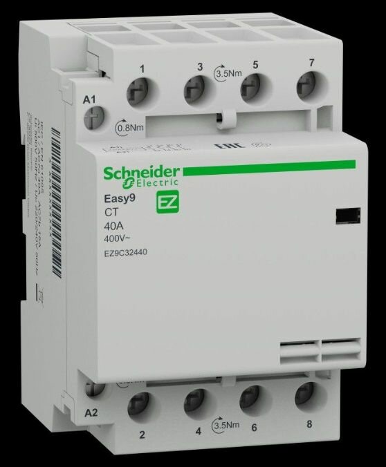Модульный контактор Schneider Electric EASY9 CT 40A 4НО 230/250В АС 50ГЦ арт. EZ9C32440