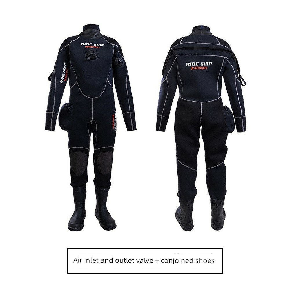 Сухой гидрокостюм для дайвинга 5 мм, цельный, износостойкий неопреновый сухой костюм, одежда для городского спасения,