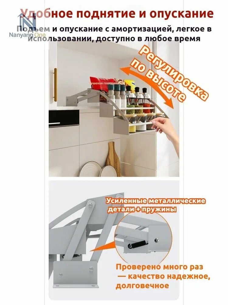 Полка для кухонной мебели Настольная Угловая, 35х21х21 см, 1 шт.