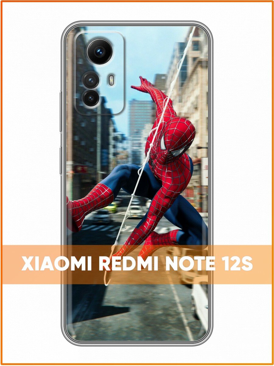 Чехол для Xiaomi Redmi Note 12S 4G с принтом для мальчиков с Человеком Пауком (Сяоми Редми Ноут 12С 4G)