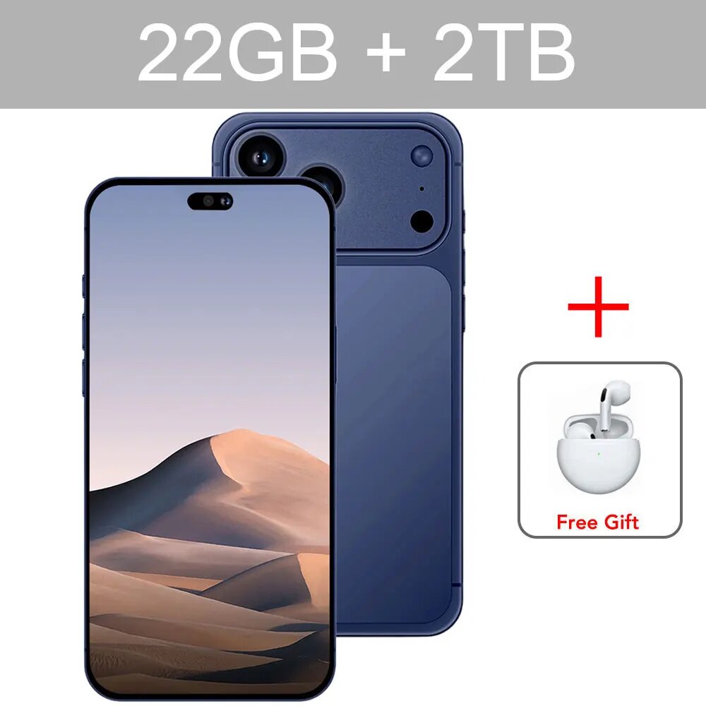 Смартфон 22GB + 2TB Blue EJ + AirPods в подарок