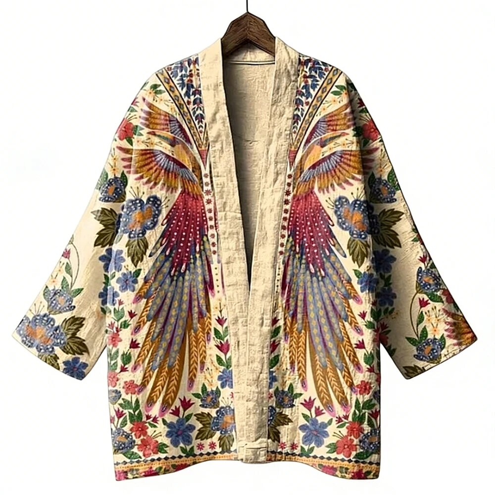 Кимоно с принтом птиц, цвет Haori Jacket20