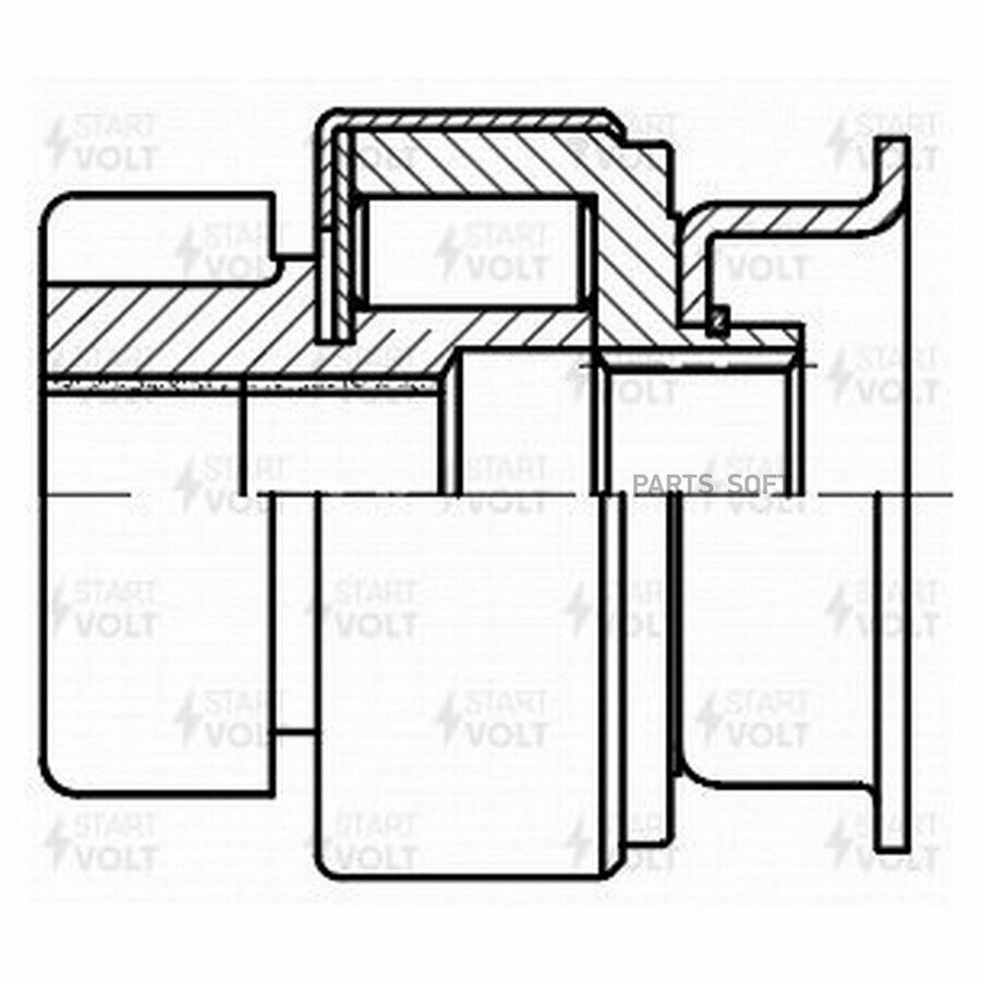 VCS 0504 STARTVOLT Привод стартера (бендикс) Chevrolet Captiva C140 (11-)/Opel Antara (10-) 3.0i STARTVOLT VCS0504 | цена за 1 шт