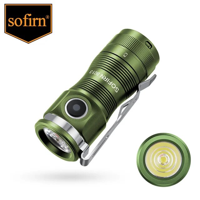 Миниатюрный мощный светодиодный фонарь Sofirn SC13 519A 5000K, 1100 лм, перезаряжаемый от аккумулятора 18350, с магнитным креплением.