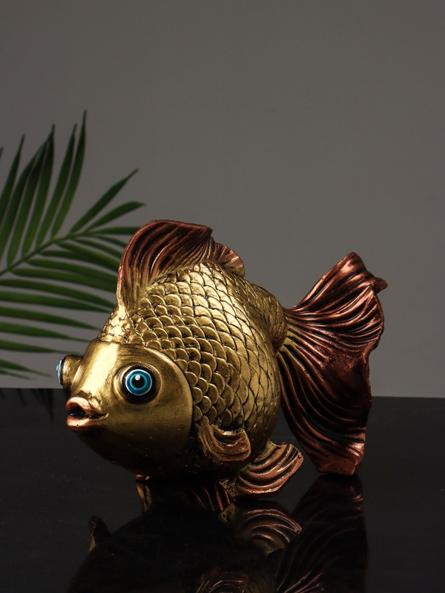 Копилка «Золотая рыбка» Хорошие сувениры, гипс, золотистая, 13x25 см