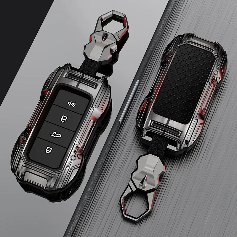 Черный воин из цинкового сплава автомобильный чехол для ключей Haval H6 M6 Plus, одинарная оболочка с бриллиантовой