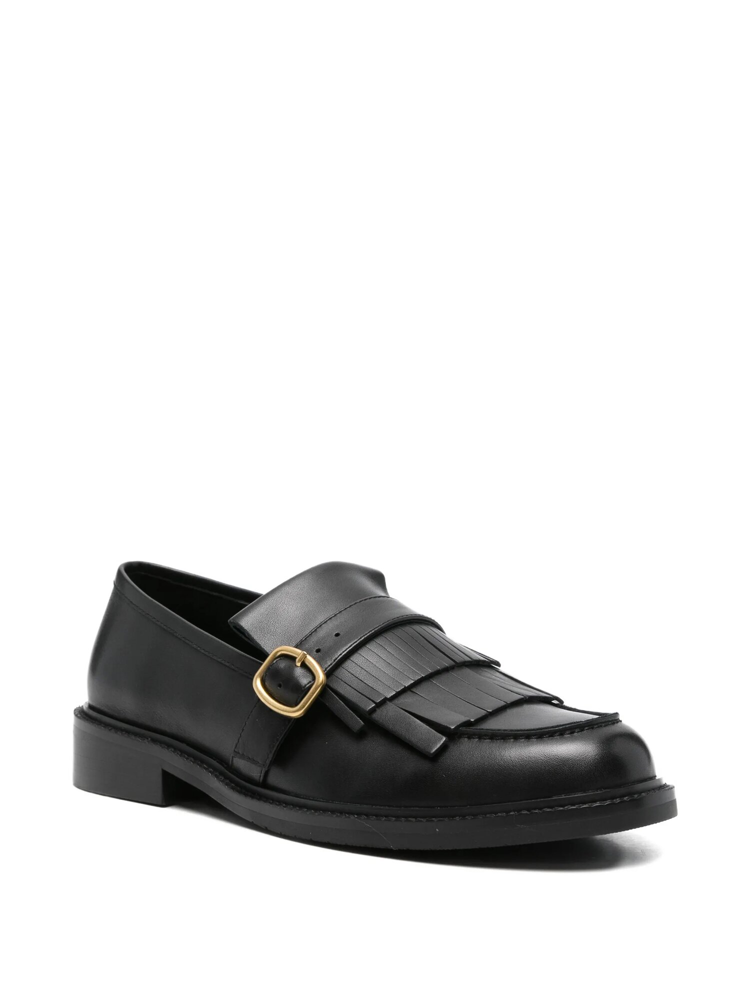 Лоферы ADRIANNA FERETTI Fringed-detail loafers, размер 39, black/black — фото 1