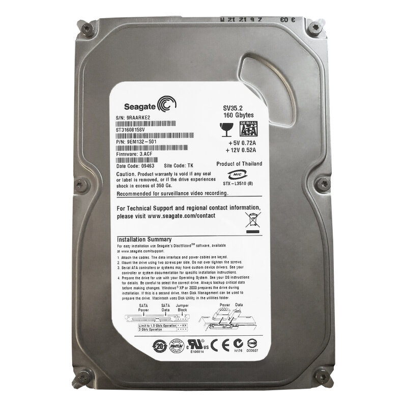 Жесткий диск Seagate ST3160815SV 160Gb SATAII 3,5" HDD