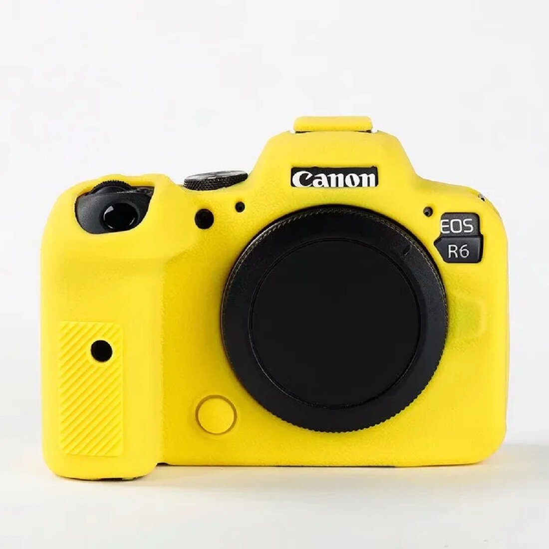 Силиконовый чехол CameraCase для фотокамеры Canon EOS R6 желтый