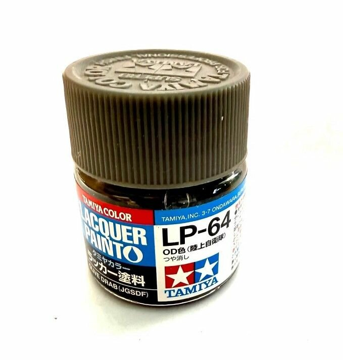 Краска лаковая LP-64 Olive drab (JGSDF) (Tamiya) (10ml)