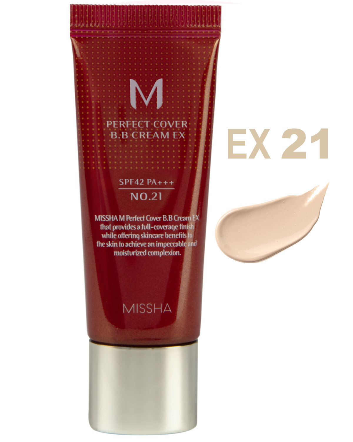 MISSHA Тональный BB крем тон 21 Светло-бежевый Идеальное покрытие М Perfect Cover EX BB Cream SPF42 PA 20 мл
