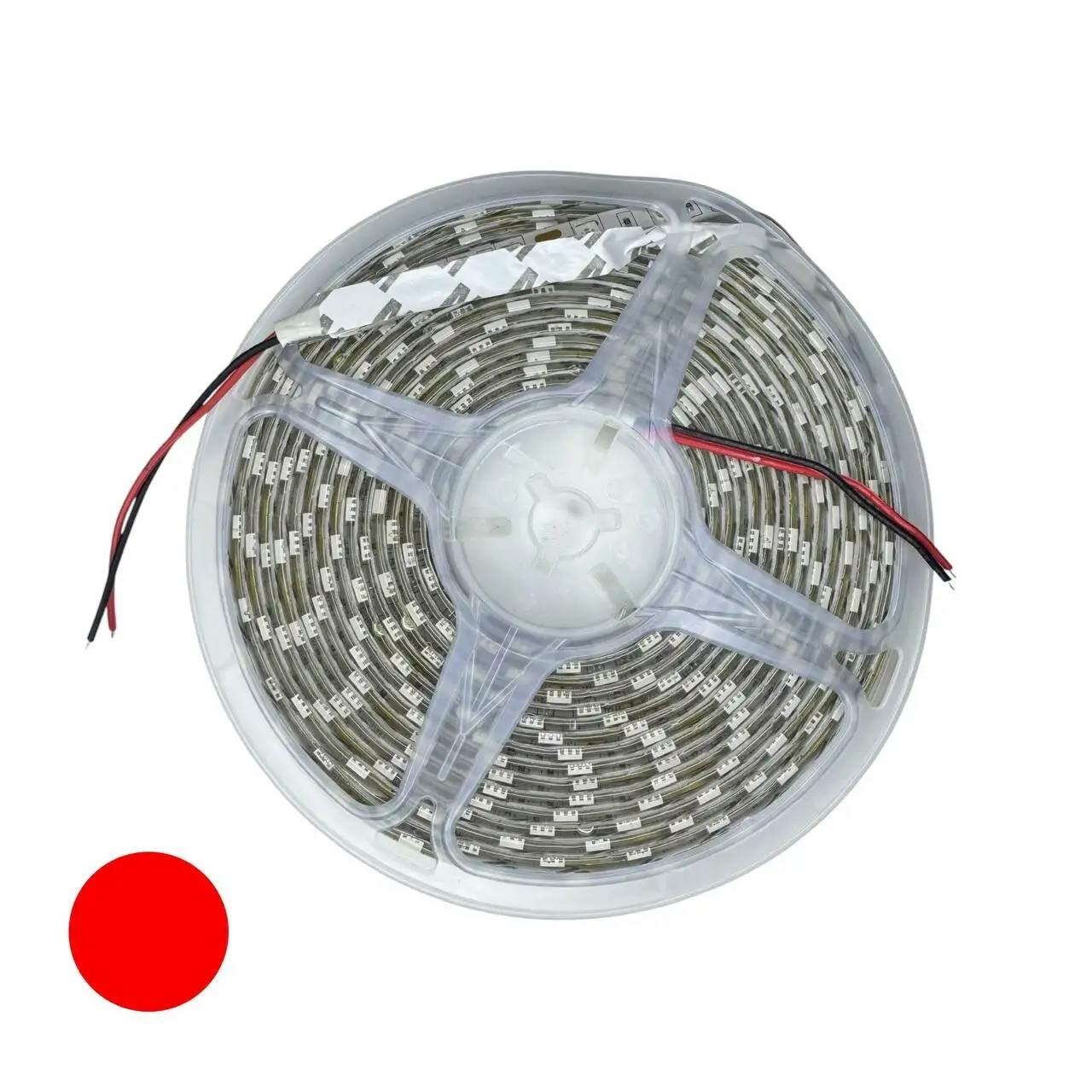 Лента светодиодная 5050 300LED IP65 12В, красный, длина 5 м