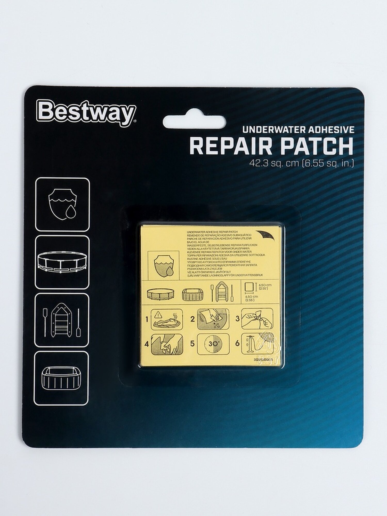 Ремонтный набор Bestway 62091, водостойкий, 42,3 см², ПВХ, 10 шт
