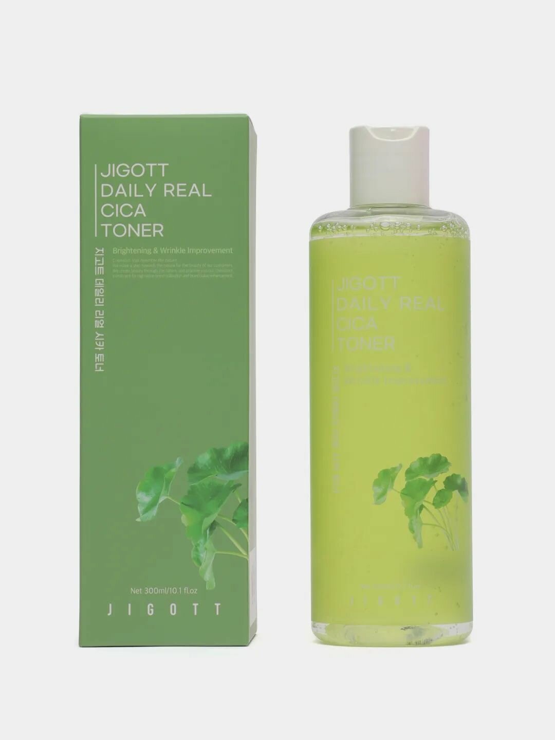 Тонер для лица успокаивающий с центеллой азиатской Jigott Daily Real Cica Toner, 300ml + тканевая маска для лица в подарок
