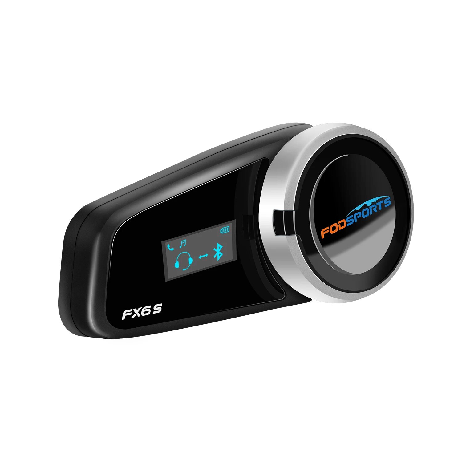 Fodsports FX6S мотогарнитура для шлема, мотоциклистов домофон, переговорное устройство Bluetooth для шлема, 6 участников BT5.0 Bluetooth гарнитура, FM радио, OLED экран.