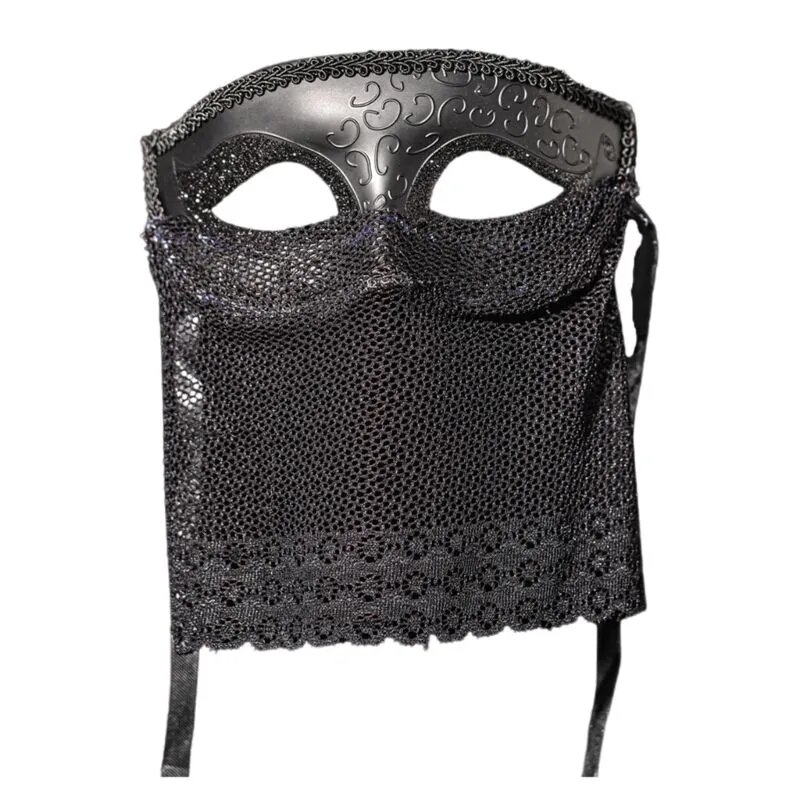 (1шт) Мужская марлевая маска для пения на выпускном вечере COS Venetian Masked-черная