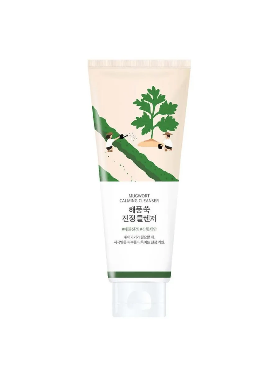 Пенка Round Lab Mugwort Calming Cleanser, Успокаивающая пенка для умывания с экстрактом полыни, 150 мл