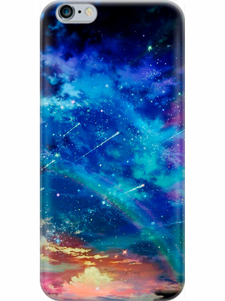 Силиконовый чехол на Apple iPhone 6s / 6 / Эпл Айфон 6 / 6с с рисунком "Звездопад"