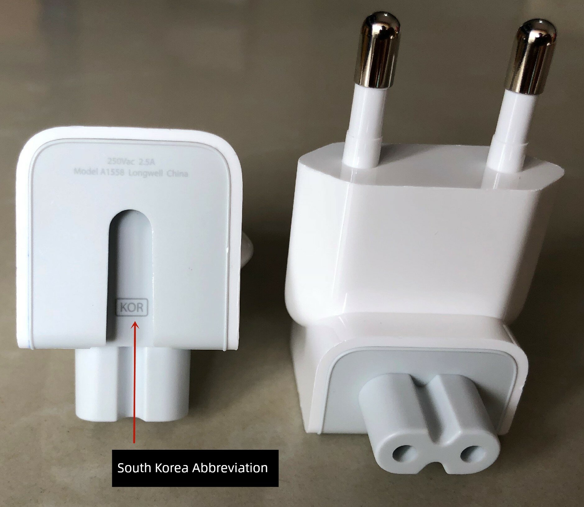Адаптер зарядки Apple MacBook с корейской розеткой для ноутбуков в Корее, совместимый с Mac