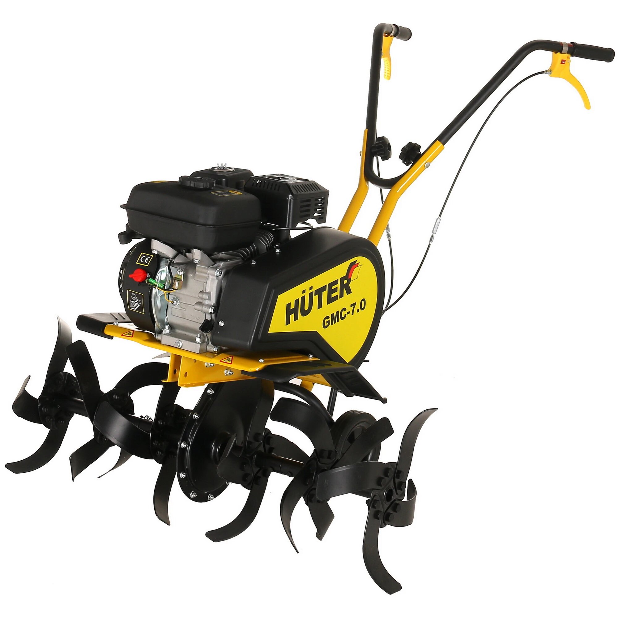 Культиватор бензиновый Huter GMC-7.0 (70/5/8) желтый/черный, 7л. с, 5.15кВт