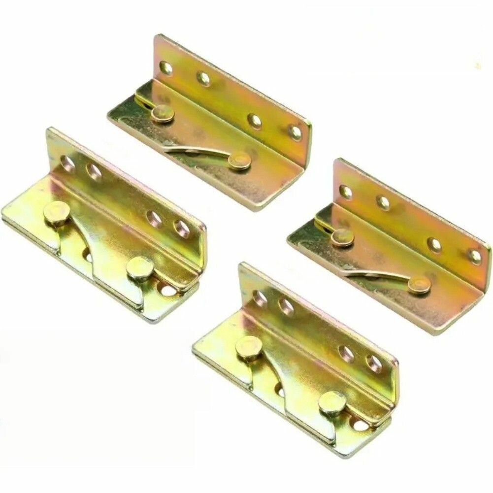 Крепления для каркаса кровати 85×28 мм, 4 шт — усиленные петли из оцинкованного железа для деревянной кровати