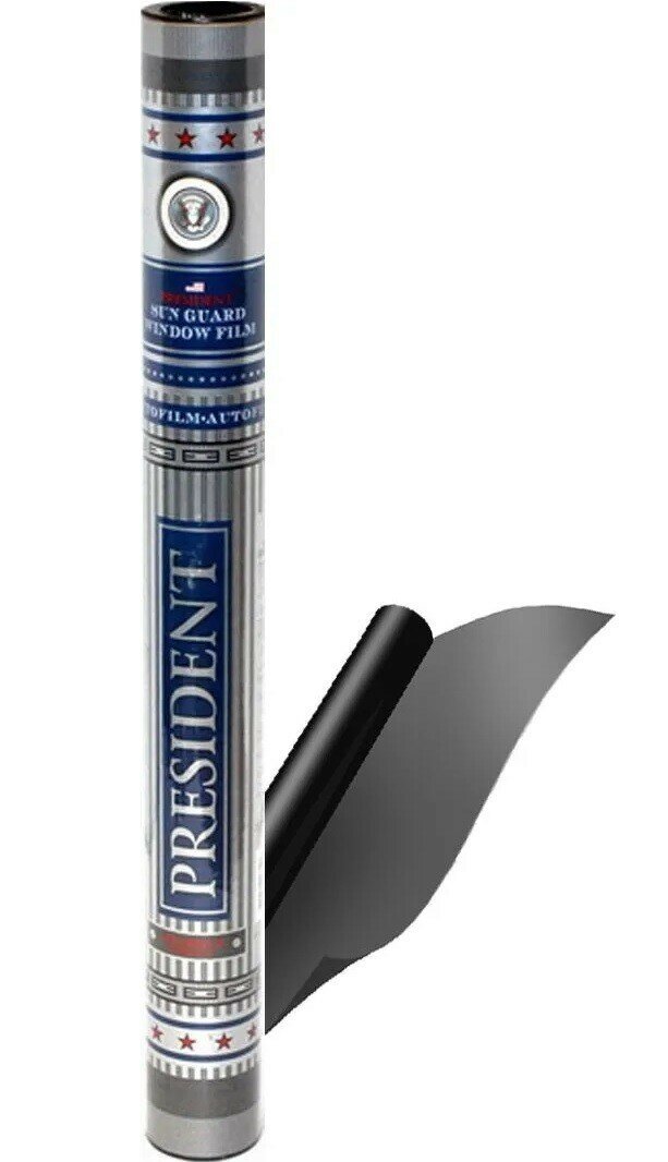 Пленка тонировочная 10% black dark 0,5х3м (PRESIDENT)