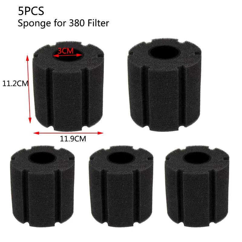 Губчатый фильтр ZHIYANG черный 5pcs 380sponge