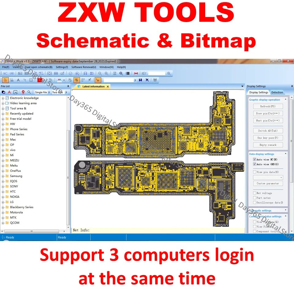 ZXW Team zxw V3.3 инструменты для ремонта материнских плат, 1 Year