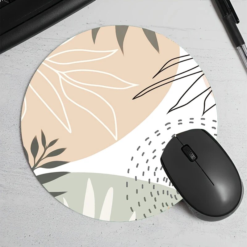 Круглый коврик для мыши с абстрактным рисунком, 200X200X2MM, mousepads-1224-5
