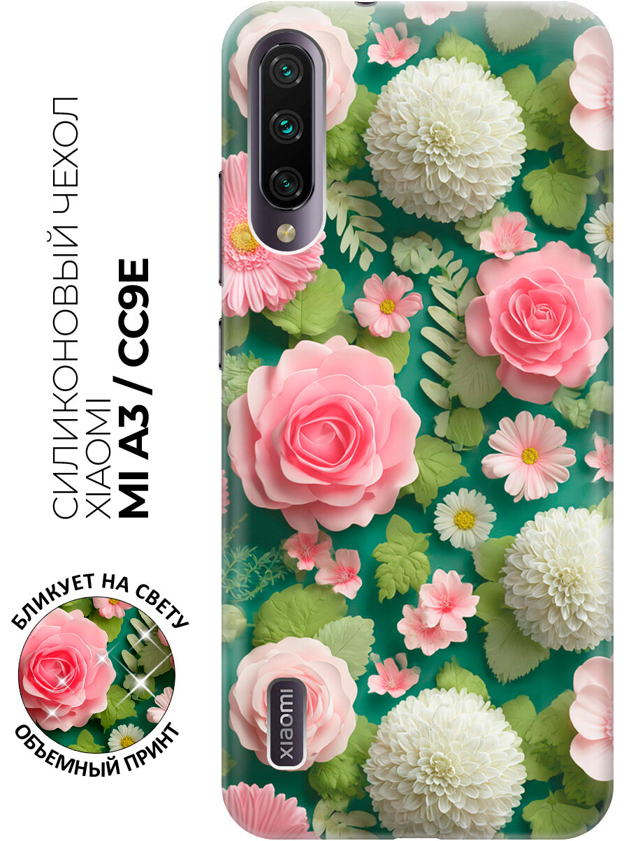 Силиконовый чехол на Xiaomi Mi A3 / CC9e с принтом "Сад солнечного дня"