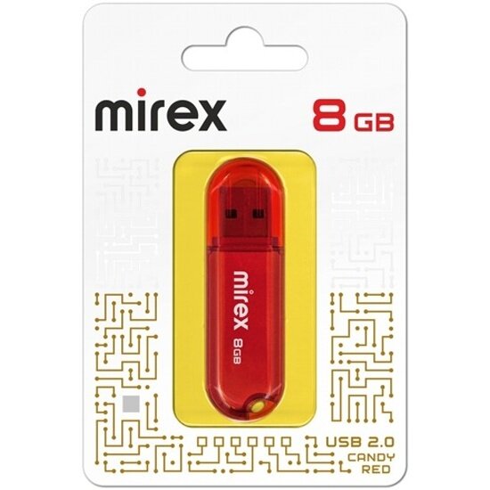 Флэш накопитель Mirex 8 Гб CANDY RED USB 2.0 (13600-FMUCAR08)