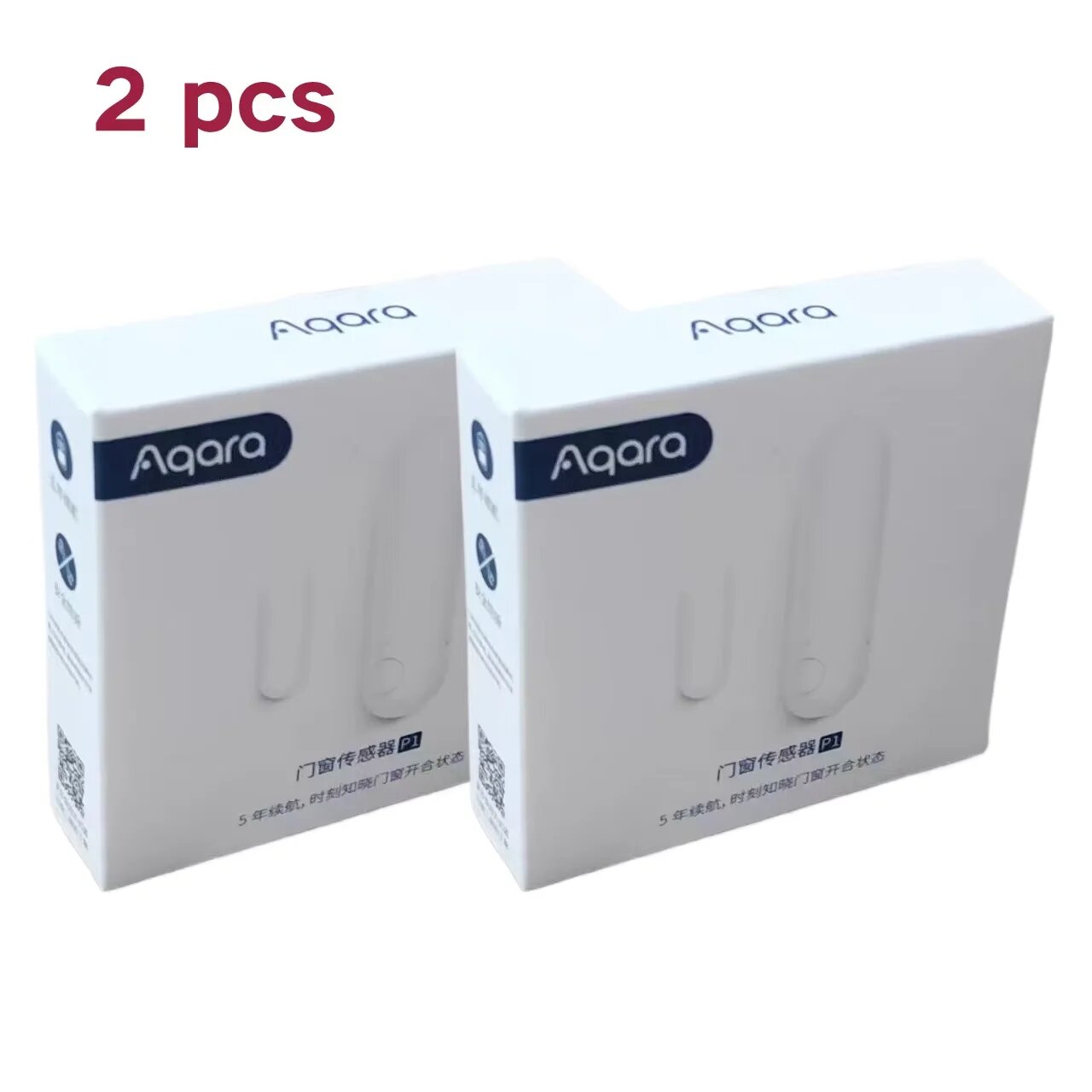 Новый датчик двери/окна Aqara P1 Zigbee 3.0 для умного дома. Миниатюрный датчик с функциями дистанционного управления, сигнализации и безопасности. Совместим с Homekit — 2 штуки