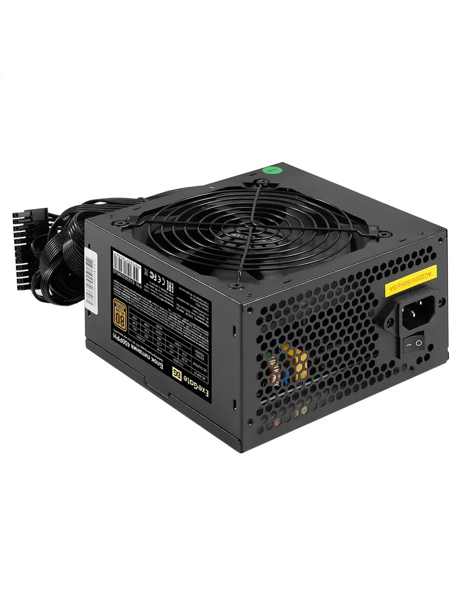 Блок питания ExeGate 450PPH 450W (EX298359RUS), ATX, APFC+Dual Forward, 80 PLUS Bronze, черный