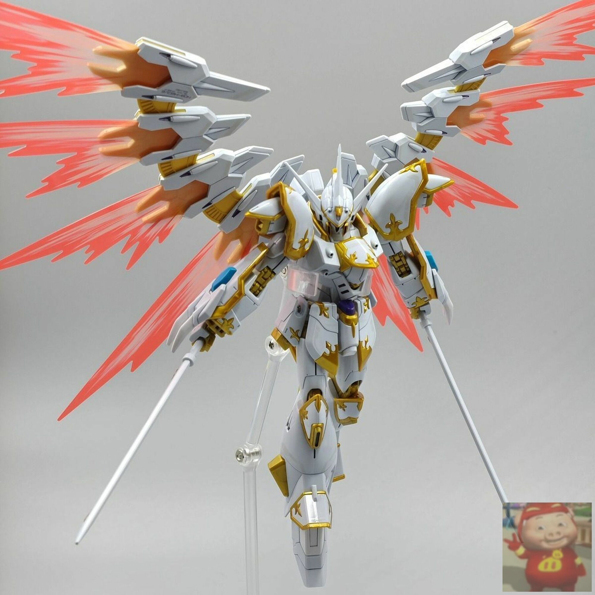 Сборная игрушечная модель HG 1:144 Garudamon Gundam, подарок для мальчика, бесплатная подставка, аксессуары для экшн фигурок