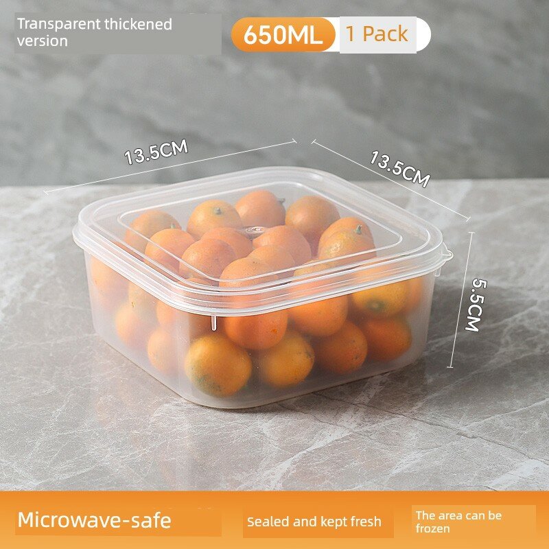 Прямоугольный контейнер для хранения продуктов, пригодный для использования в микроволновой печи, пластиковый