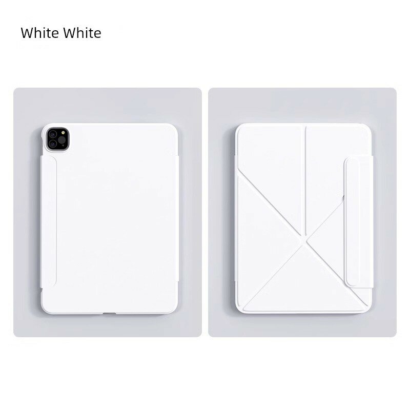 FCWM iPad Pro 2020-2022 11-дюймовый магнитный чехол с защитой от падений и отсеком для ручки, белый
