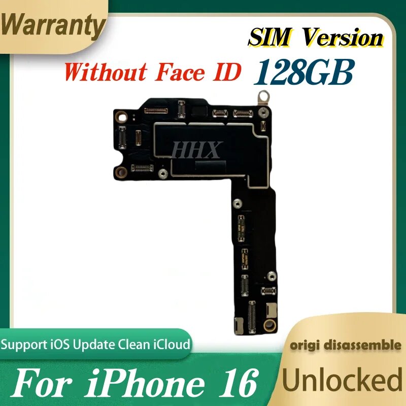 Материнская плата iPhone 16, 128GB, SIM, без Face ID