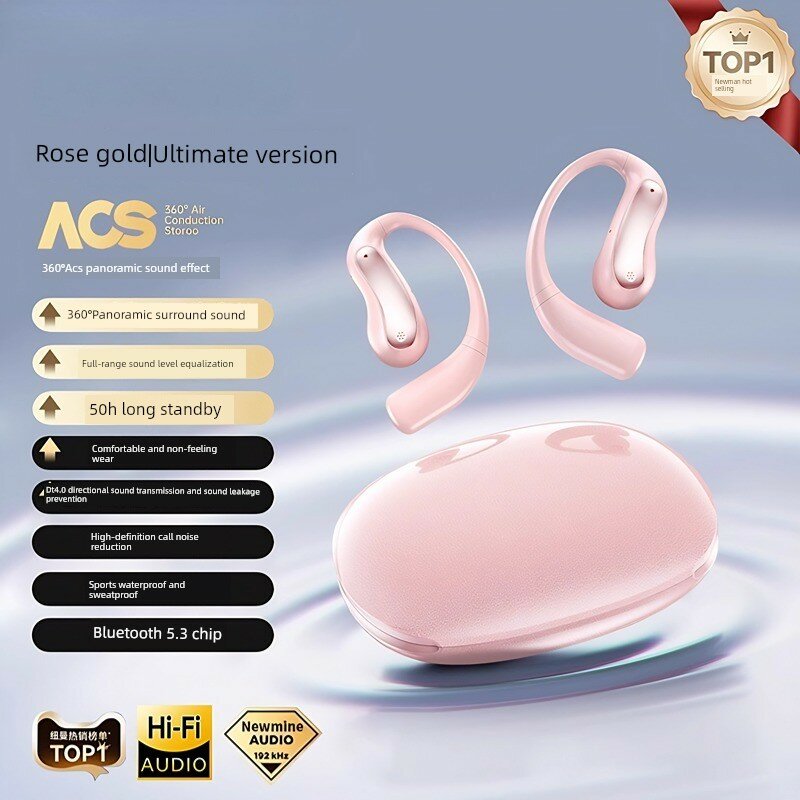 Беспроводные наушники Bluetooth с Dolby Atmos Stereo Sound, направляющим аудио DT7.0 и мягкой коже-дружелюбной посадкой