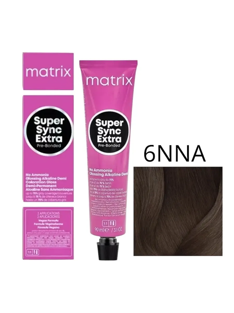 Краска для волос Matrix Super Sync Pre-Bonded, Деми-перманентный, 6NNA