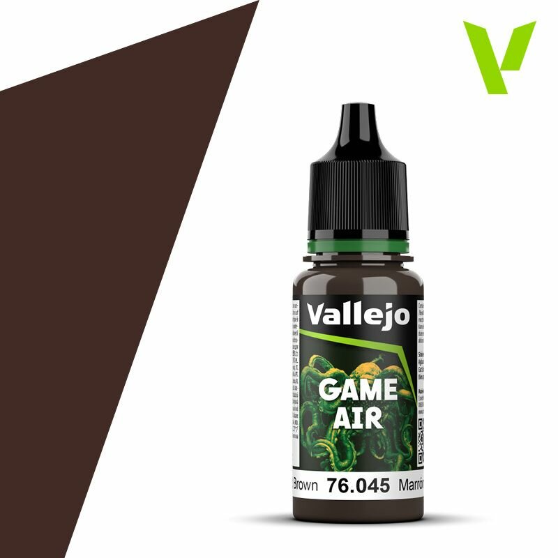 Краска Vallejo серии Game Air: Charred Brown - обновленная формула 2024 76.045